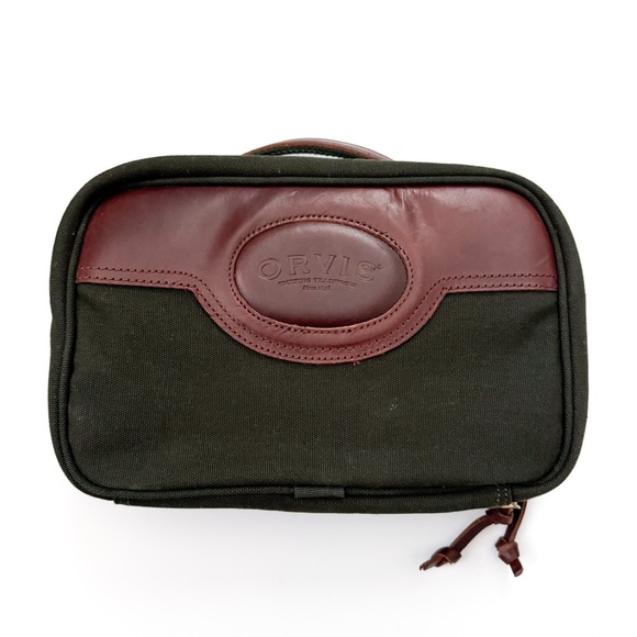 Orvis | Bags | Orvis Battenkill Green Canvas With Brown Leather Hanging ...